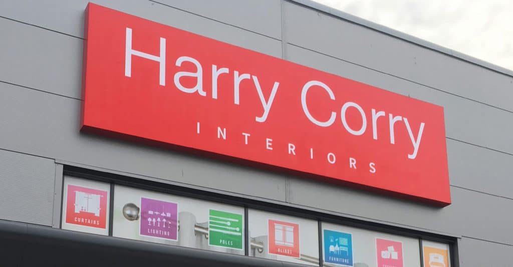 Shop signage for Harry Corry, Kennedy Way - Rainbow Signs
